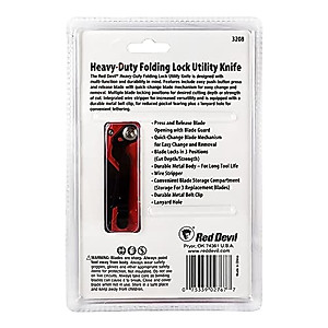 Red Devil 3208 Heavy Duty Folding Lock Utility Knife