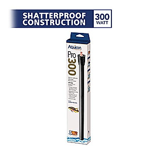 Aqueon Pro 300 Submersible Aquarium Fish Tank Heater, 300 Watts, For Up To 100 Gallon Fish Tanks