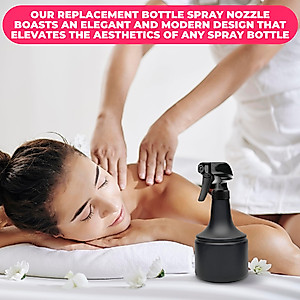 ALPENKOK 4 Pcs Spray Nozzle for Bottles - Spray Bottle Tops Replacement, Durable Plastic, Adjustable Length, 2 Spray Modes, Fits 8 Oz and 16 Oz Bottles, Good Sealable Fit for Home and Garden Use