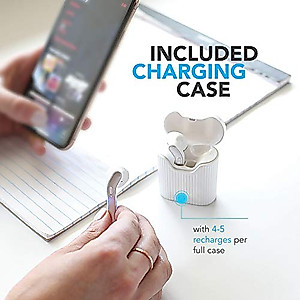 Wireless Gear Bluetooth 5.0 True Wireless Stereo Earbuds with Charging Case, White/Gray
