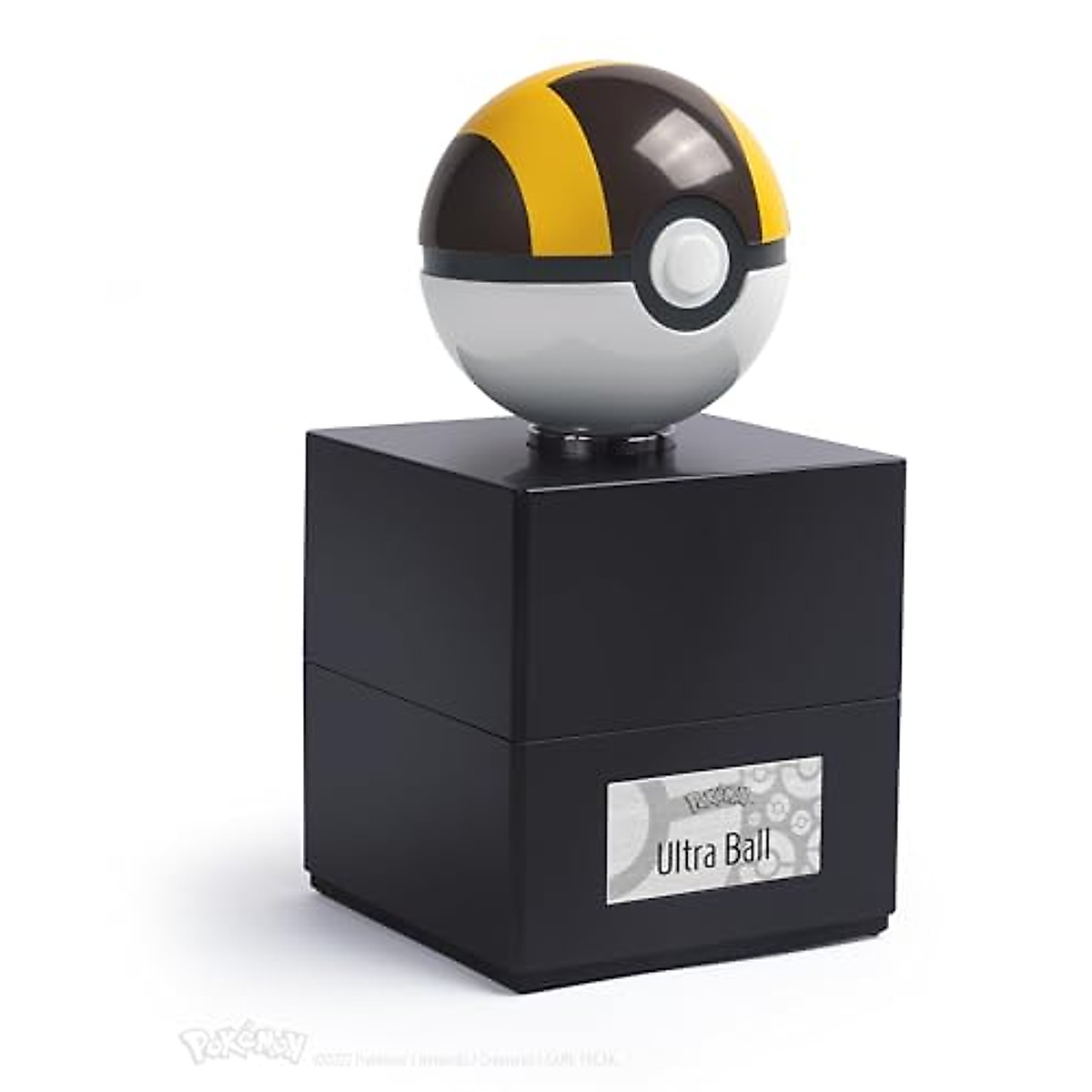 Pokémon Poké Ball Authentic Replicas - Realistic, Electronic, Die-Cast Poké Ball with Display Case Light Features - by The Wand Company (Ultra Ball)
