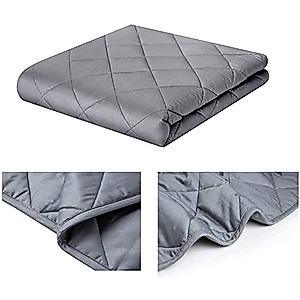 ZZZhen Weighted Blanket - High Breathability - Grey, 60" 80"-15LBs - Premium Heavy Blankets - Calm Sleeping for Adult and Kids, Durable Quilts and Quality Construction