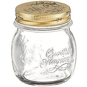 Bormioli Rocco Quattro Stagioni Clear Airtight Mason Jar, 8.5 Oz. Made from Food Safe Durable Glass, Made in Italy.