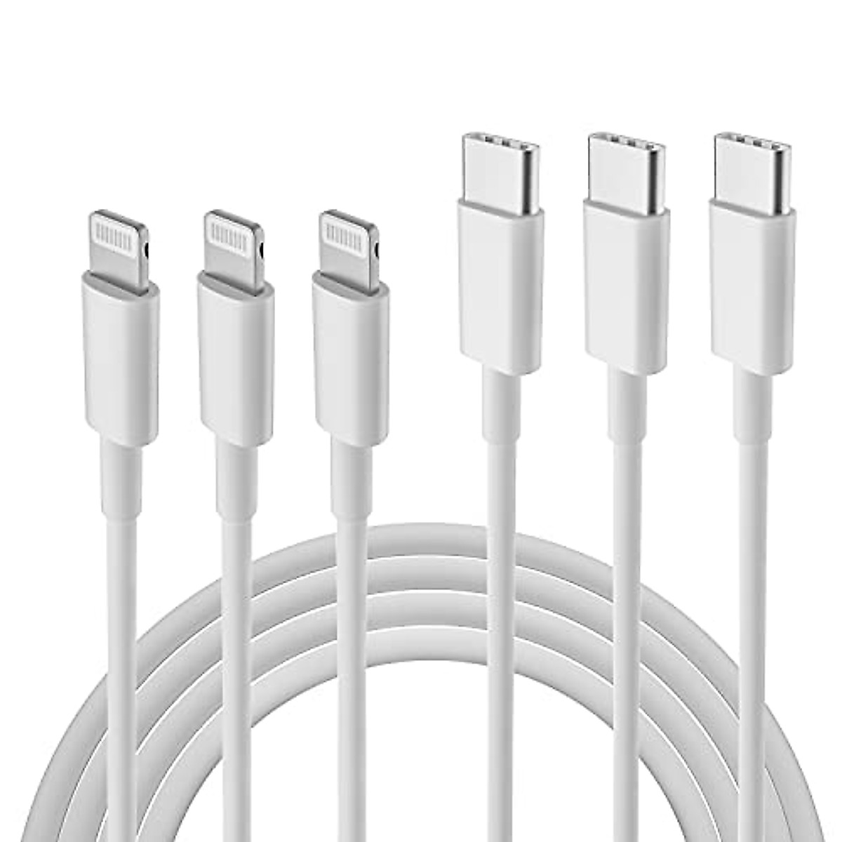 AUDIANO USB C to Lightning Cable [3 Pack], iPhone PD Fast Charging Cord MFi Certified TYPC C Port to iPhone Charging Cord for iPhone 13 12 11 Pro Max Mini X XS