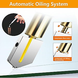 Glass Cutting Tool- 3-23mm Cutting Range- Glass Cutter with Carbide Tip, Anti-Slip Handle, and Auto-Oil System for Thick Glass/Tile/Mirror/Mosaic