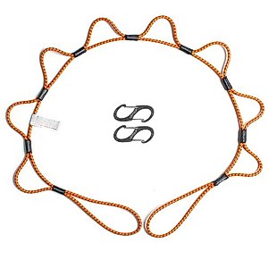 LoopRope | Bungee Cord Tie Down System | Adjustable Cargo Strap | Knot Free | Truck, RV, ATV, Camping,Outdoor Accessory, Multipurpose | Loop, Clip and Go | 5 Feet (Orange)