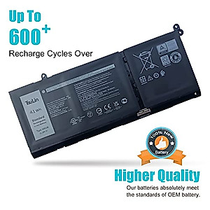 TsuLin G91J0 Laptop Battery Compatible with Dell Latitude 3320 3420 3520 Inspiron 5410 5418 3510 3511 3515 5515 Vostro 5510 5515 Series V6W33 0WV3K8 0VKYJX 0MVK11 0XDY9K 0PG8YJ 0927N5 0MGCM5 0FH3K2