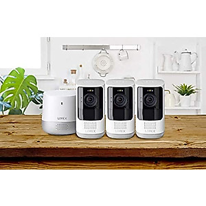 Lorex Home Hub 32GB with Three 2K QHD Wire-Free Battery-Operated Indoor/Outdoor Security Cameras