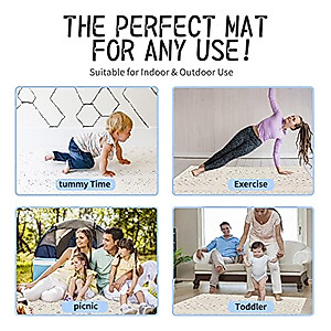 Yay Mats Stylish Extra Large Baby Play Mat. Soft, Thick, Non-Toxic Foam Covers 6 ft x 4 ft. Expandable Tiles with Edges Infants and Kids Playmat Tummy Time Mat (Carter Mudcloth Tan)