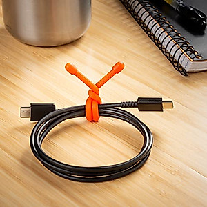 Nite Ize GT6-2PK-31 Party Supplies Original Gear, Reusable Rubber Twist Tie, 6-Inch, Bright Orange, 2 Pack, Made in The USA