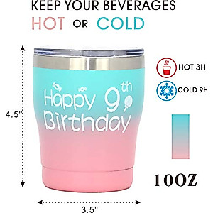 VeryMerryMakering 9th Birthday Gifts, 9th Bday Gifts, 9th Birthday Water Bottle, 9 Birthday Ideas, Birthday Gift for 9 Year Old, Kids 9 Yrs Old Gifts, Happy 9th Birthday, Its My 9th Birthday