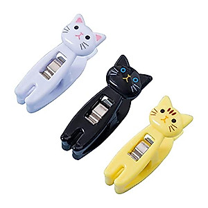 Cat Chip Clips, Paper Clamp, Chip Food Storage Bag Seal Clamp, Plastic Chip Bag Clip Kitchen Clips Multifunctional Small Clips for Bread Bag