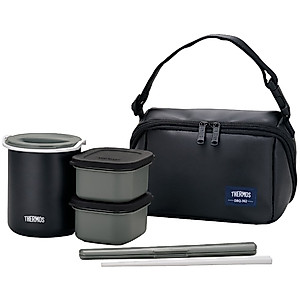 THERMOS heat insulation lunch box about 0.8 Go matte black DBQ-362 MTBK (Japan Import)