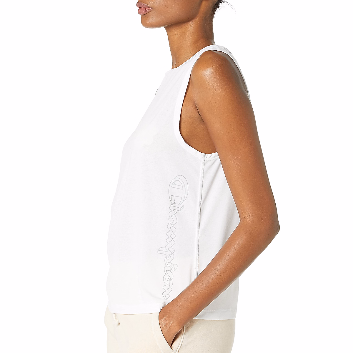 Champion Women's Sport Muscle Tank, White-586433, Medium