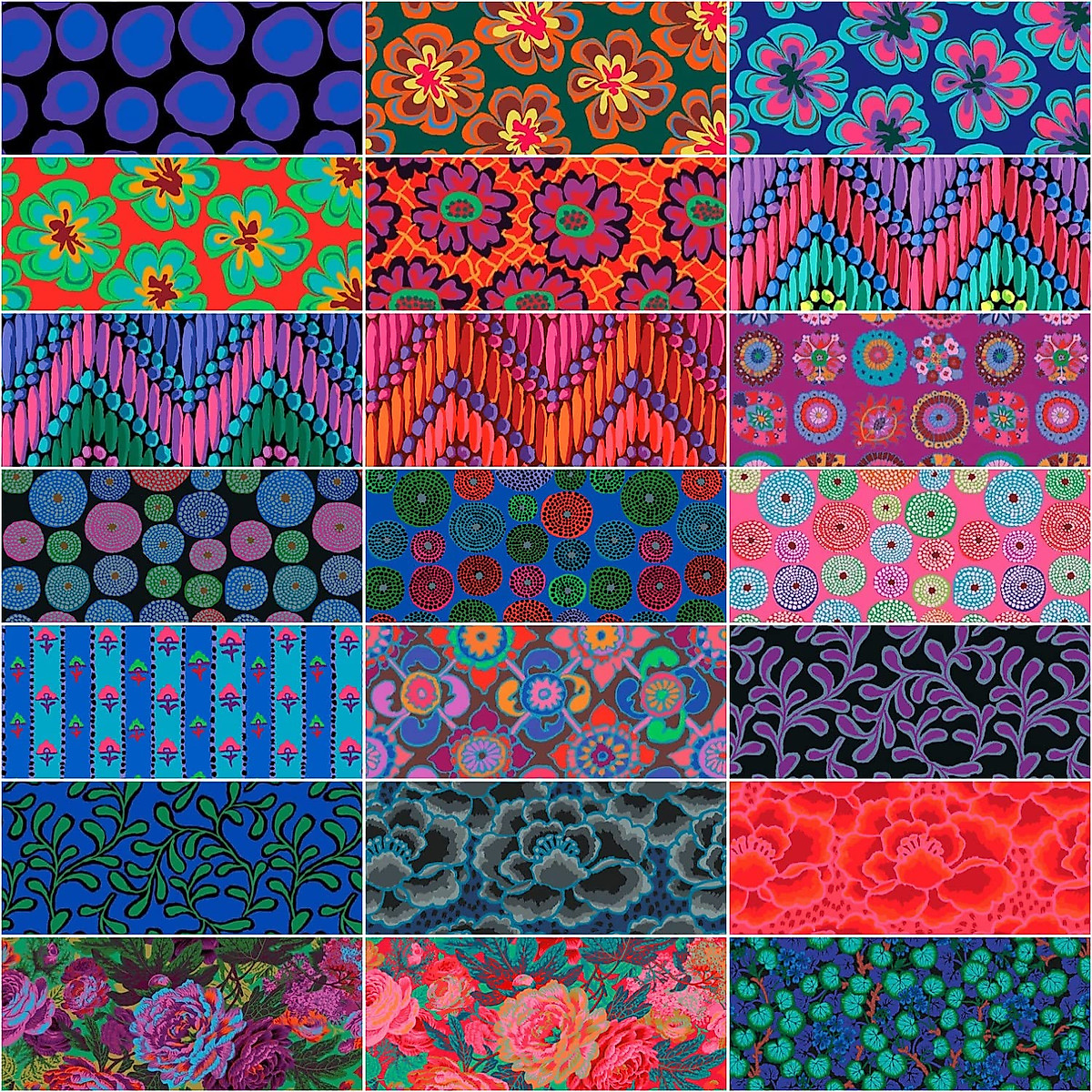 Kaffe Fassett Collective February 2023 Darker Design Roll 40 2.5-inch Strips Jelly Roll Free Spirit