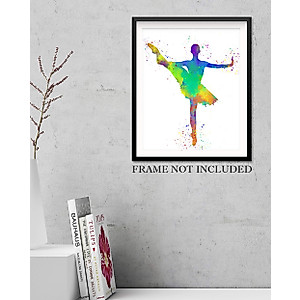 Girl Ballet Dancer Abstract Wall Art Print Poster 11x14, Ideal for Lover of Ballet, Dance Teacher and Ballerina. Teen Bedroom, Dance Studio, Dorm Room, Dressing Room, Locker Decor