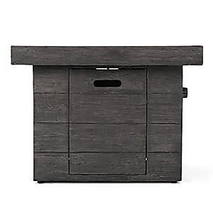 Christopher Knight Home Dakota Magnesium Oxide Square Gas Fire Pit, Grey