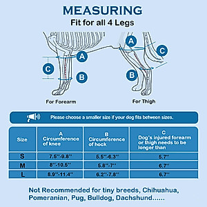 JOMMIE CHEN Dog Knee Brace for Torn ACL, Hind Leg Support Better Recovery with Dog Leg Adjustable Dog Acl Brace (Large)