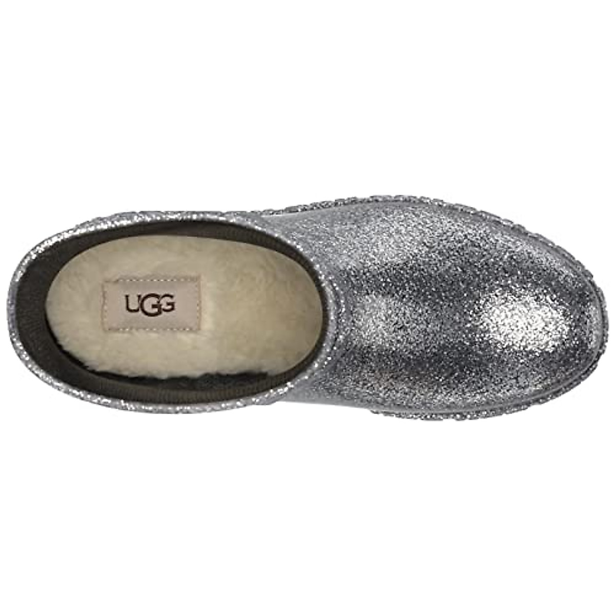 UGG K DRIZLITA Rain Boot, Glitter Grey, 3 US Unisex Little Kid