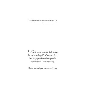 For Your Service - Thank You Greeting Cards - Blank - NIV Scripture - (Box of 12)