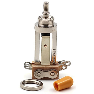 Switchcraft 3way Toggle Switch Long Frame with Amber Tip for Gibson Les Paul
