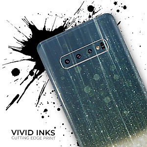 DesignSkinz Scratched Blue and Gold Showers Protective Vinyl Decal Wrap Skin Cover Compatible with The Samsung Galaxy S20 (Screen Trim & Back Glass Skin)