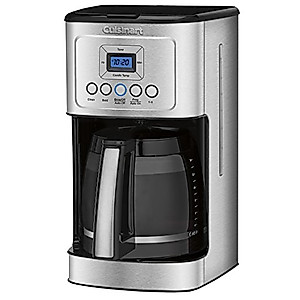 Coffee Maker by Cuisinart, 14-Cup Glass Carafe, Fully Automatic for Brew Strength Control & 1-4 Cup Setting, Stainless Steel, DCC-3200P1