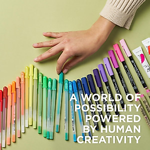 Sakura Quickie Glue Pens - Liquid Glue Pens for Crafting - Pinpoint Roller Glue - 0.7 mm Tip - 6 Pack