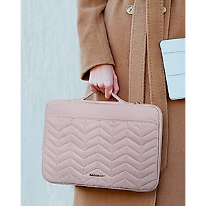 BAGSMART 13-14 inch Laptop Sleeve with Handle, Puffy Padded Laptop Case Fitted with MacBook Air Pro 13.3-14 inch, Dell, HP