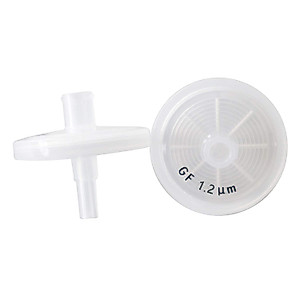 Glass Fiber (GF) Syringe Filters 25mm Diameter 1.2μm Pore Size for Pre-Filtration Filters [CASE of 100pcs] by Allpure Biotechnology (Glass Fiber, 1.2μm)