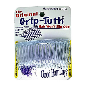 Good Hair Days 3 1/4 Inch Grip-Tuth Comb - Ice Crystal - 2 Combs 40817