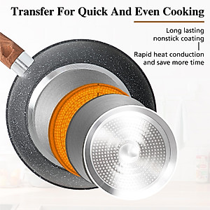 30 Piece Pots and Pans Set Non Stick, Granite Induction Cookware Sets, Nonstick Kitchen Cookware Sets, Non Toxic Cookware Set with Frying Pans and Saucepan, Kitchen Pots and Pans Set, Black