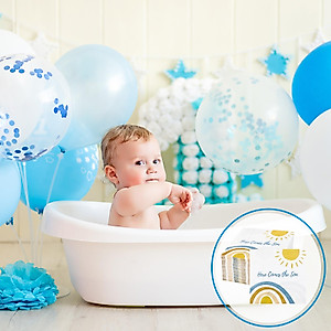 Fulmoon 100 Pcs Here Comes The Son Baby Shower Decorations Napkins Disposable Rainbow Paper Napkins Cocktail Party Napkins Boho Party Decorations for Boys Kids Birthday Supplies