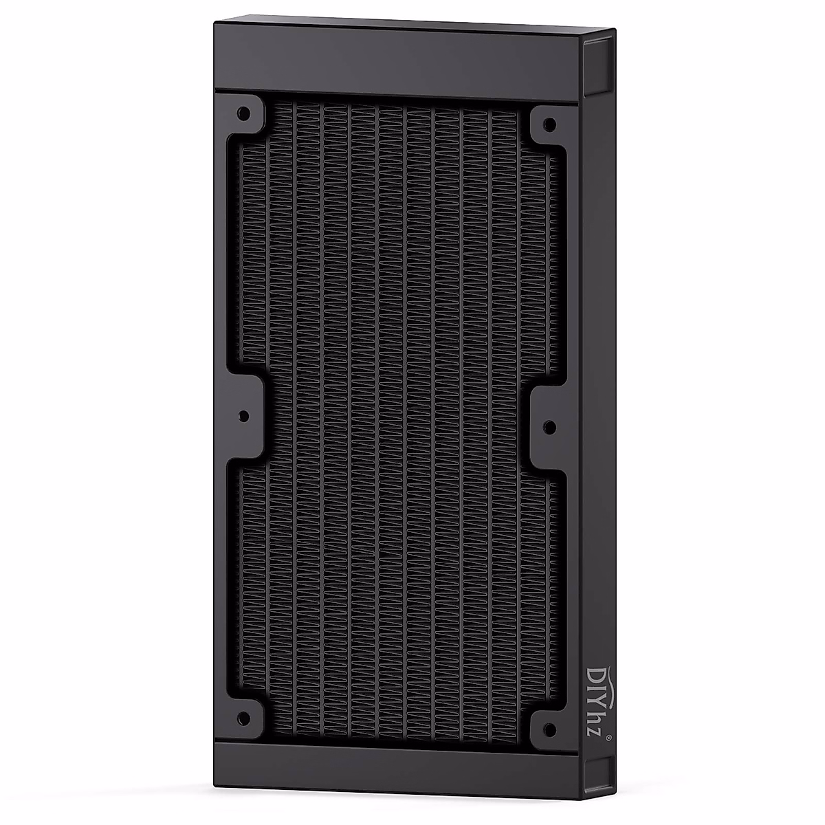 DIYhz Water Cooling Computer Radiator, 12 Pipe Aluminum Heat Exchanger Liquid Cooling Radiator Heat Sink 240mm for CPU PC Laser Water Cool System DC12V Black