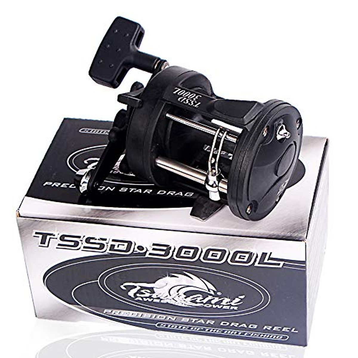 Sougayilang Trolling Reel Graphite Level Wind Fishing Reels, High Speed Gears Smoothest Drag, Popular Method Used Boat Saltwater Surf Casting Fishing,Size 3000L