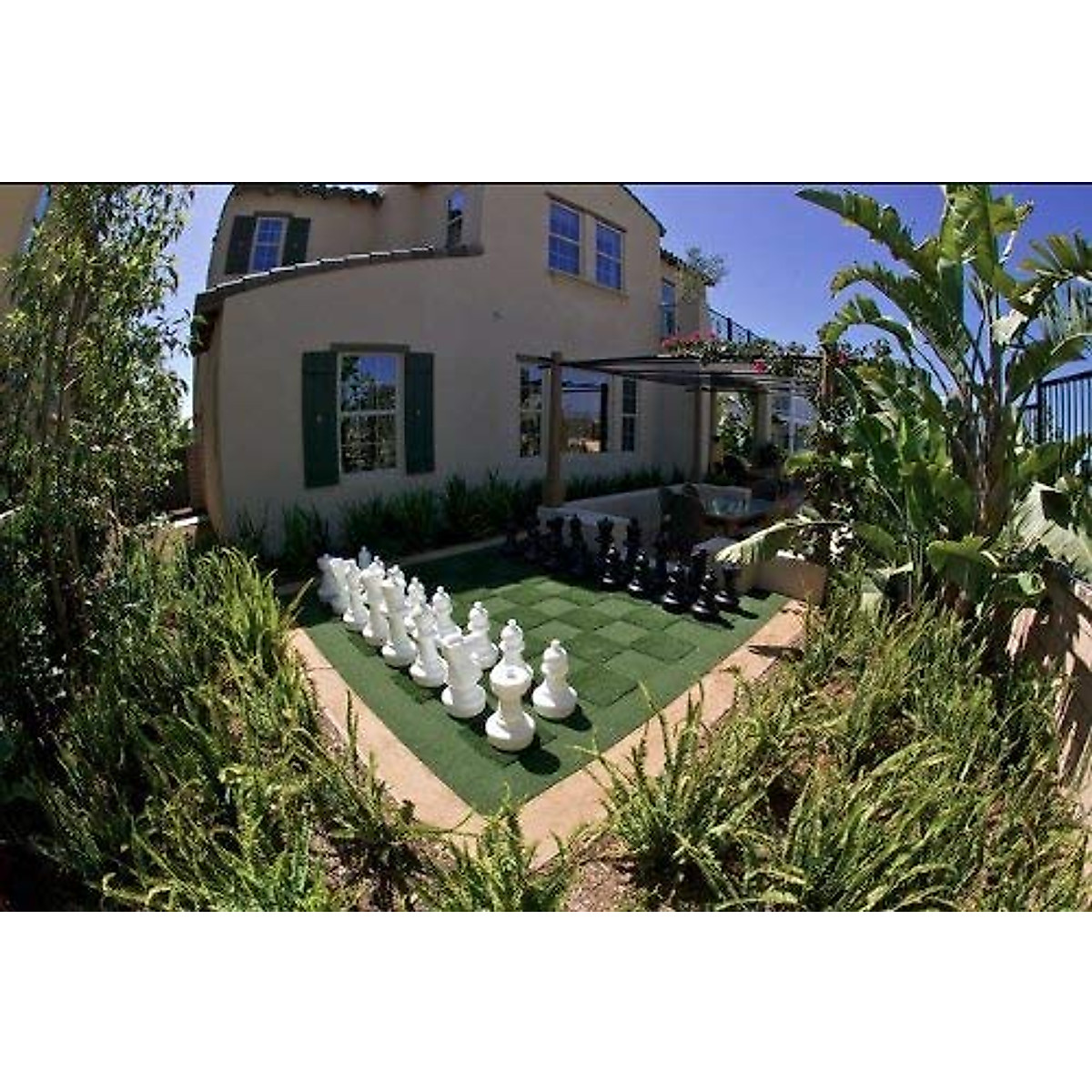 MegaChess Giant Oversized Premium Complete Set of Chess Pieces with 25 Inch Tall King - Black and White