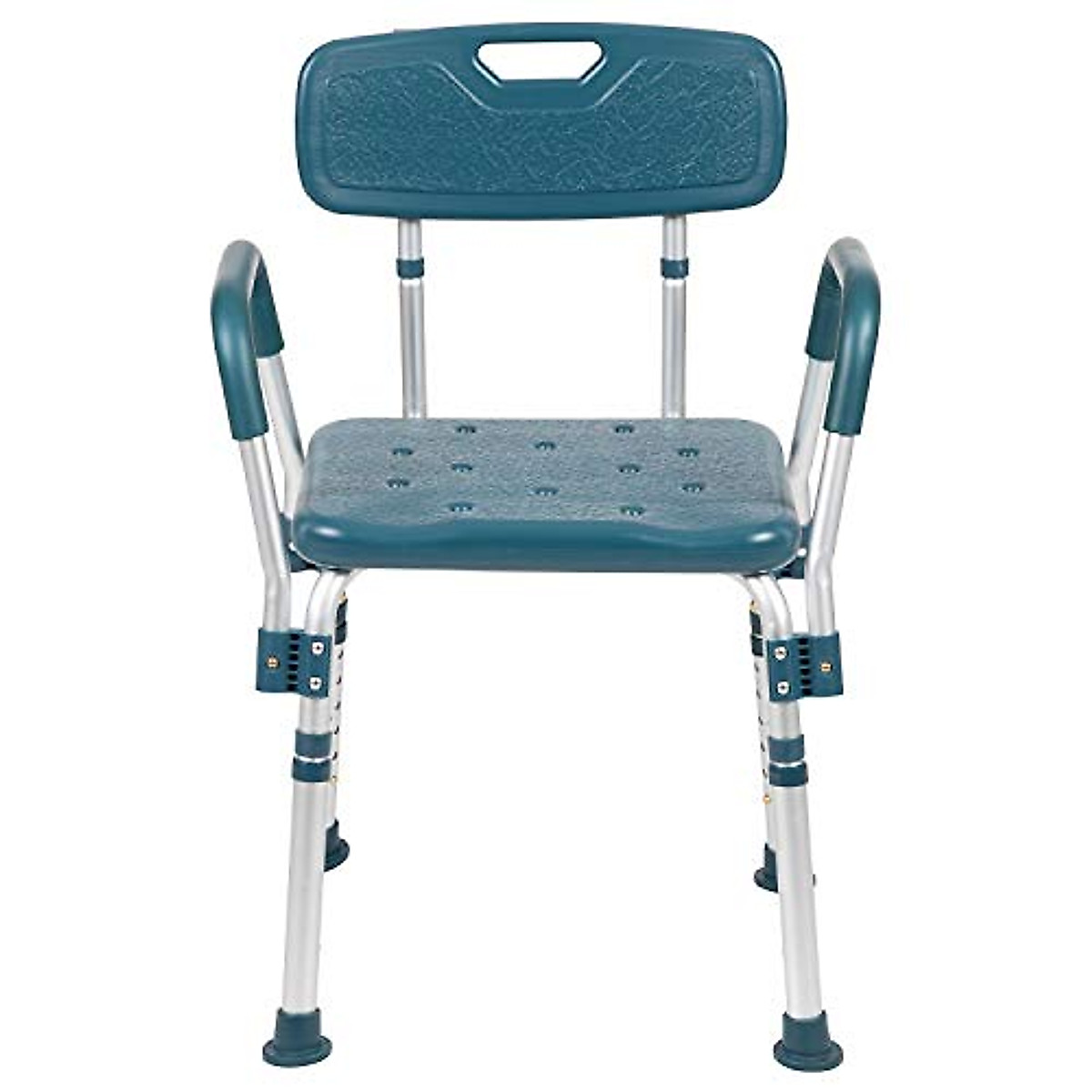 Flash Furniture HERCULES Series 300 Lb. Capacity Adjustable Navy Bath & Shower Chair with Quick Release Back & Arms