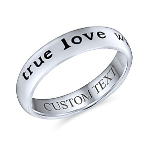 Bling Jewelry True Love Waits Sterling Silver Purity Ring,Size:5