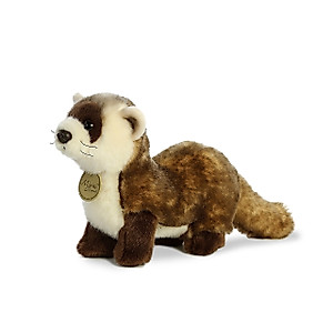 Aurora® Realistic Miyoni® Black Footed Ferret Stuffed Animal - Lifelike Detail - Cherished Companionship - Brown 10.5 Inches