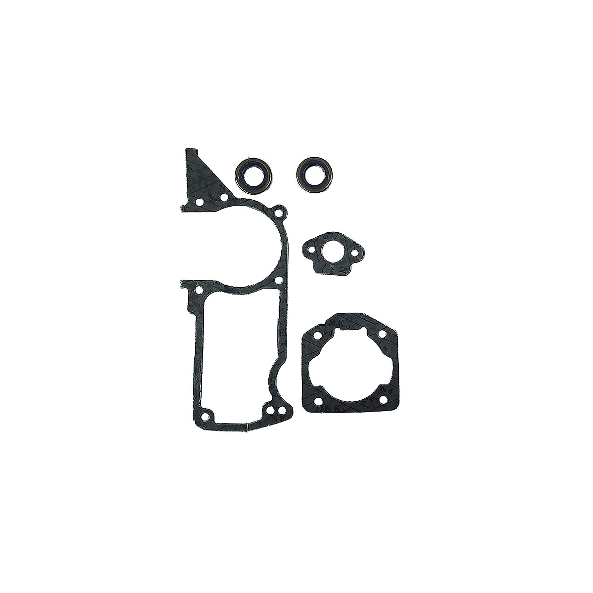 ENGINERUN Gasket Kit Oil Seals 6pcs Set Compatible with Husqvarna 51 55 55 Rancher Chainsaws OEM 501761802 501 76 18-02