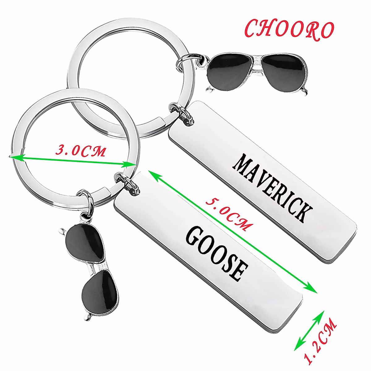 CHOORO Set of 2 Best Friend Keychain Set BFF Jewelry Fans Gift(M&G Set Keychain)
