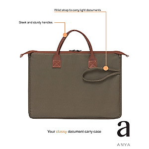 ANYA Art portfolio bag, artist carrying case, storage bag for artwork, posters with zipper and handles, light weight art bag for professionals, students KONST