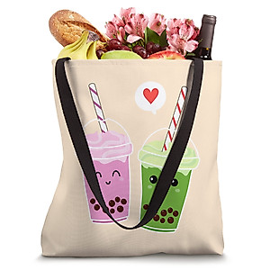 Cute Boba Tea for Japanese Tea Lover, Kawaii Bubble Milk Tea Tote Bag