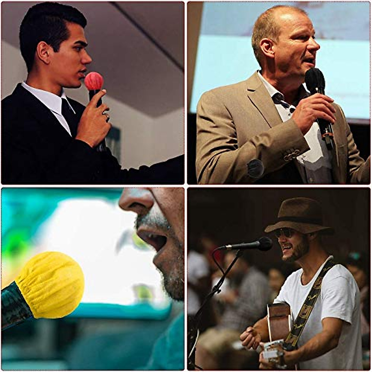 200 Counts Disposable Microphone Cover Non-Woven Handheld Microphone Protective Cap Karaoke Mic Cover Mike Windscreen for KTV Home Karaoke Bar News Interview (BLACK-200pcs)