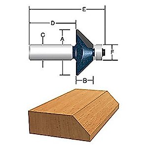 Bosch 85597MC 1-1/4 In. Chamfer Router Bit