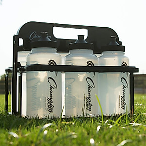 Champion Sports Plastic Water Bottle Set, Quart, Black