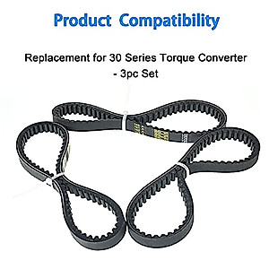 labwork Drive Belt 725 Replacement for Go Kart 30 Series Torque Converter- 3pc Set (3 Belts)