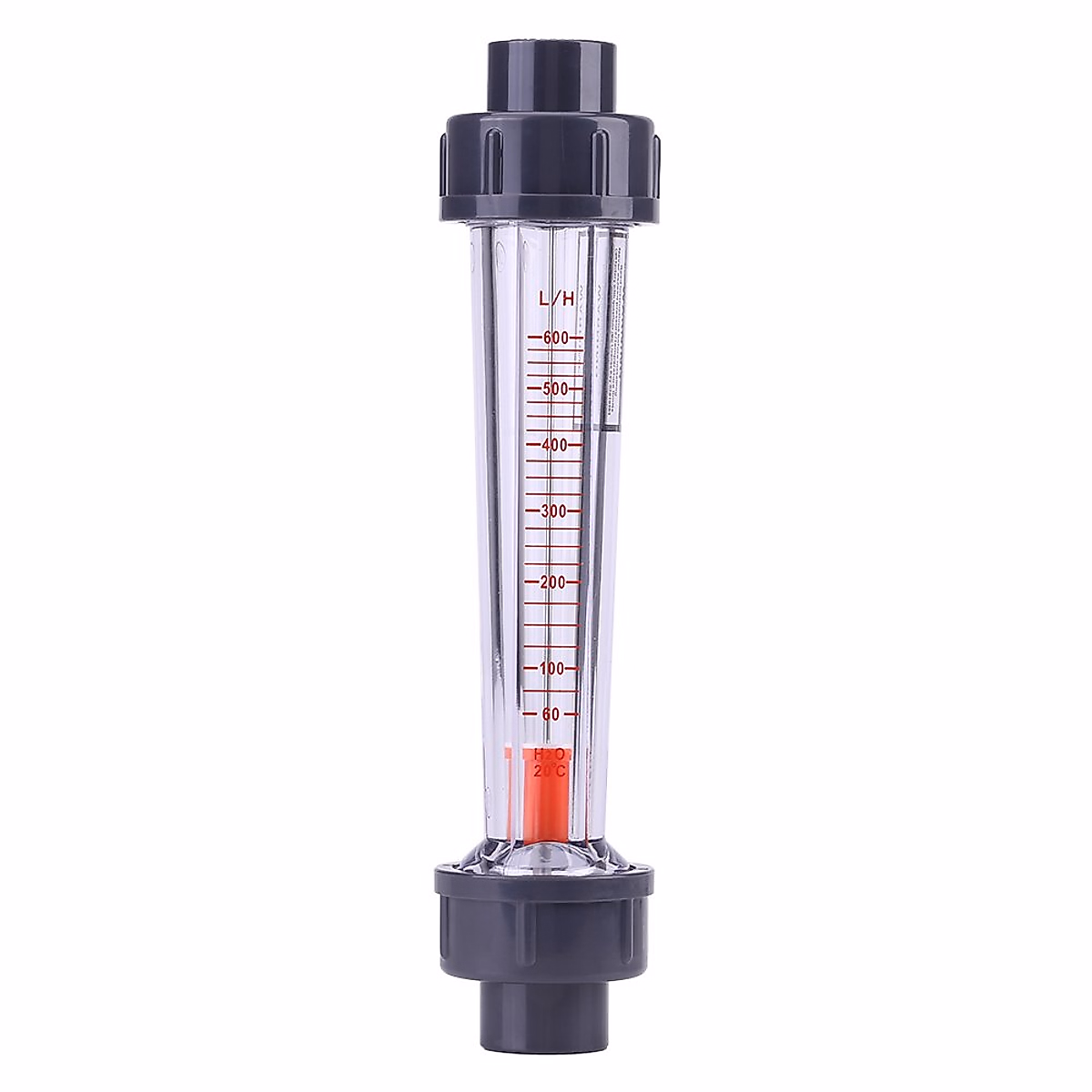 60-600L/H Rotameter Plastic Tube Liquid Water Meter DN15 Flowmeter LZS-15D
