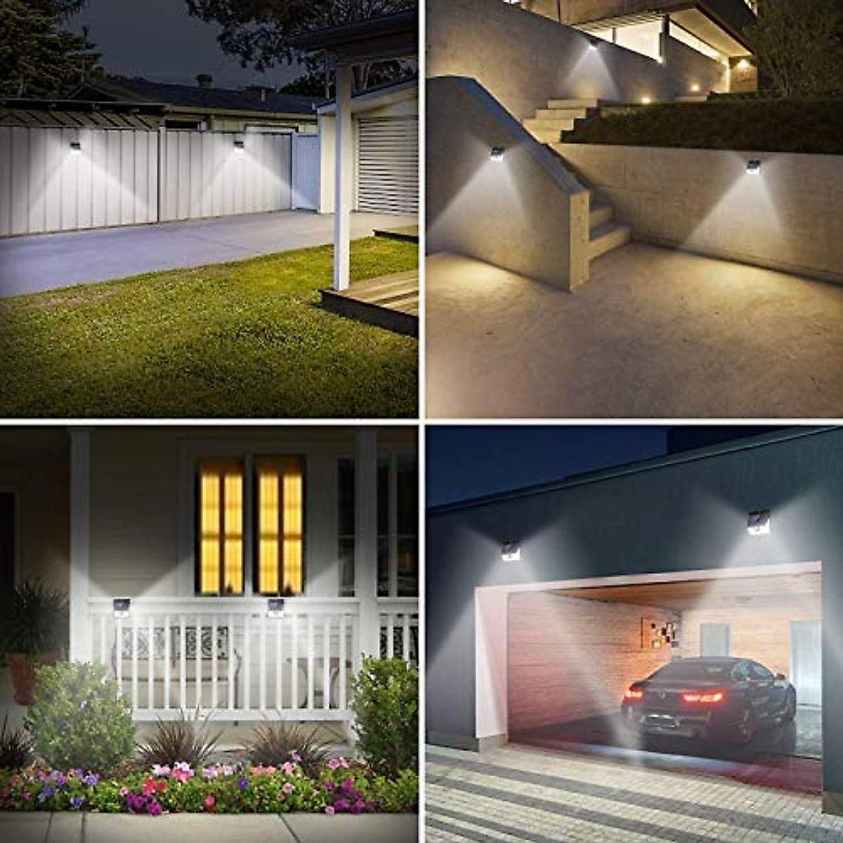 LANSOW Solar Motion Sensor Light Outdoor, [6 Pack/3 Modes/40 LED] Solar Powered Security Lights Wireless IP 65 Waterproof Lights for Wall Deck Yard Garage Porch Garden Patio Fence(6pk-Black)