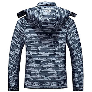 DLGJPA Women's Mountain Waterproof Ski Jacket Detachable Hood Windproof Rain Winter Warm Snow Coat